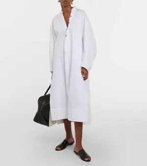 Khaite Brom Cotton Midi Dress