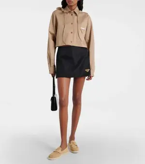Prada Saint Tropez Suede Loafers - Beige