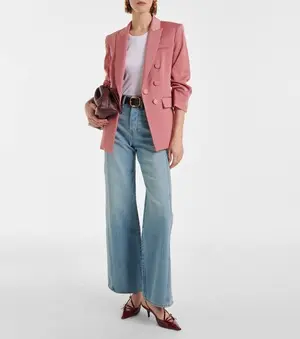 Veronica Beard Taylor High-rise Wide-leg Jeans