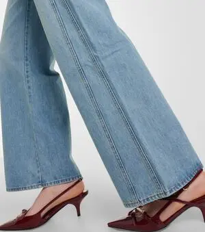 Veronica Beard Taylor High-rise Wide-leg Jeans