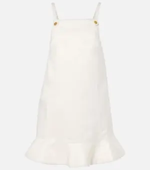 GANNI Duchess Satin Mini Dress - White