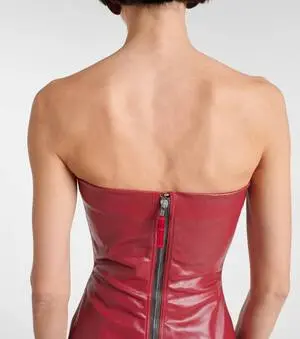 Rick Owens Coated Denim Corset Top