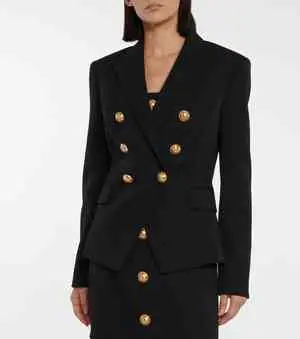 Balmain Wool Double-breasted Blazer
