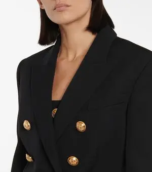 Balmain Wool Double-breasted Blazer