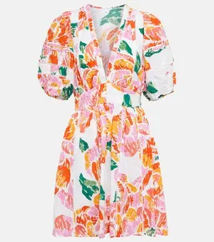 Poupette St Barth Reina Printed Cotton Minidress - Multicoloured