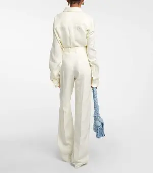 Bottega Veneta Straight Linen Pants