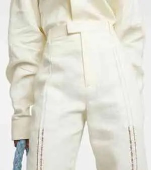 Bottega Veneta Straight Linen Pants