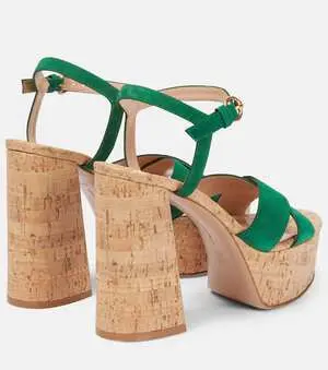 GIANVITO ROSSI Bebe Suede Platform Sandals