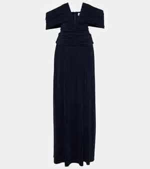 Magda Butrym Off-shoulder Midi Dress - Blue