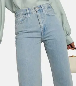 FRAME Le Jane High-rise Straight-leg Jeans - Blue