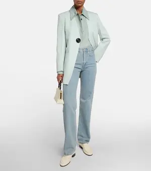 FRAME Le Jane High-rise Straight-leg Jeans - Blue