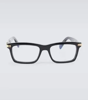 Cartier Square Frame Acetate Eyeglasses - Black