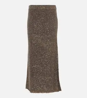 Altuzarra Dione Sequin-embellished Midi Skirt