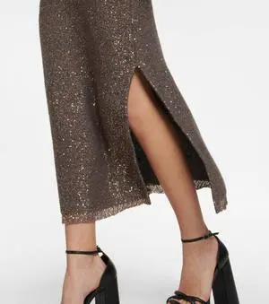 Altuzarra Dione Sequin-embellished Midi Skirt