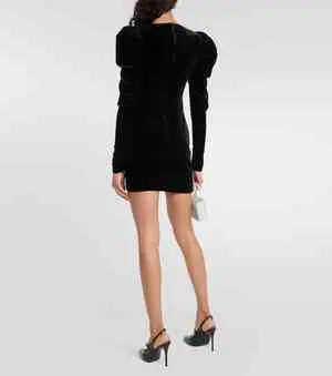 Alessandra Rich Cutout Velvet Mini Dress