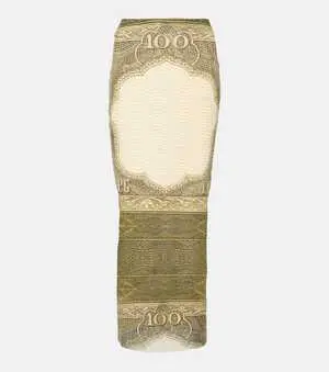 JEAN PAUL GAULTIER Printed Maxi Skirt - White