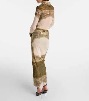 JEAN PAUL GAULTIER Printed Maxi Skirt - White