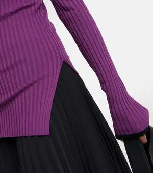 Plan C Ribbed-knit Wool Sweater