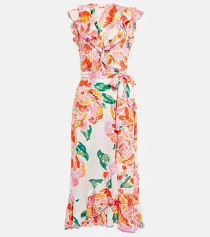 Poupette St Barth Aude Floral Midi Dress - Multicoloured