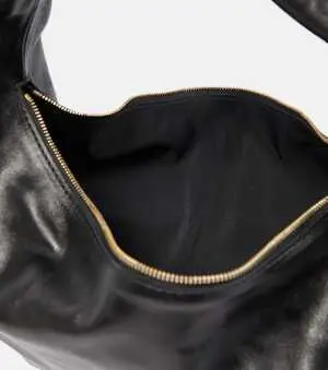 Khaite Olivia Medium Leather Shoulder Bag - Black
