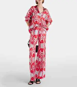 Dries Van Noten Printed Wide-leg Pants - Multicoloured