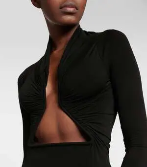 Rick Owens Cutout Jersey Top - Black