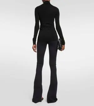 Rick Owens Cutout Jersey Top - Black