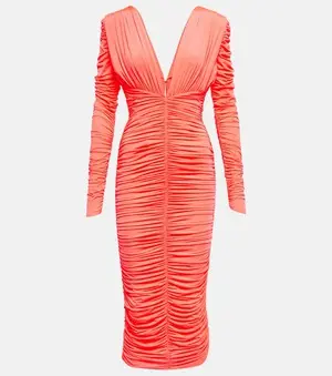 Alex Perry Marin Ruched Midi Dress