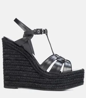 Saint Laurent Tribute 130 Leather Espadrilles