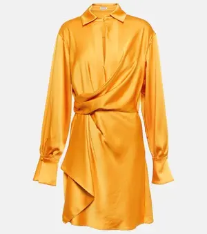 Simkhai Talit Satin Minidress - Gold
