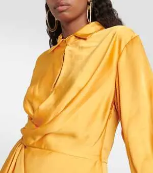 Simkhai Talit Satin Minidress - Gold