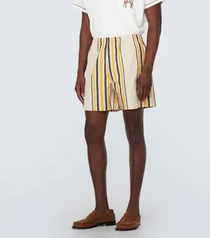 BODE Namesake Striped Cotton Shorts