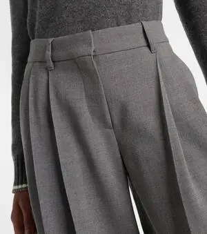 Brunello Cucinelli Wool Wide-leg Trousers
