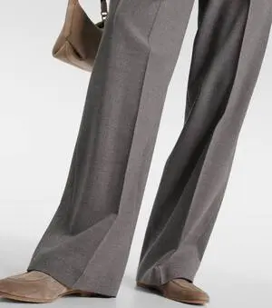 Brunello Cucinelli Wool Wide-leg Trousers