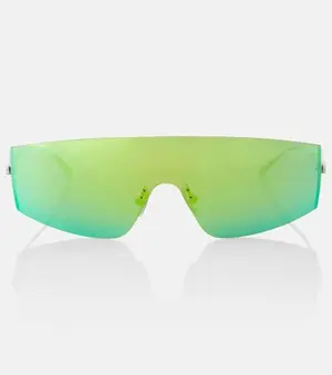 Bottega Veneta Light Ribbon Shield Sunglasses - Silver