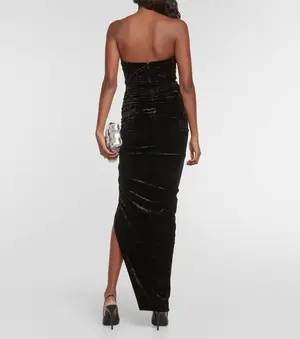 Alexandre Vauthier Ruched Velvet Gown