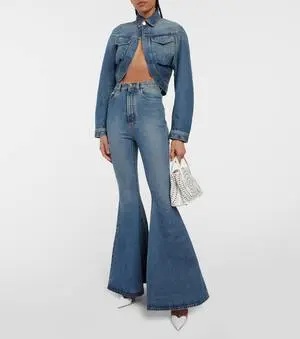 Alaïa Cropped Denim Jacket