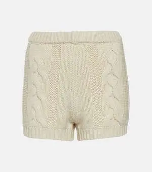 Magda Butrym Cable-knit Cashmere Shorts