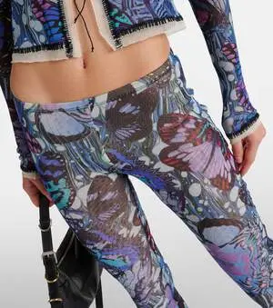 JEAN PAUL GAULTIER Papillon Jersey Flared Pants