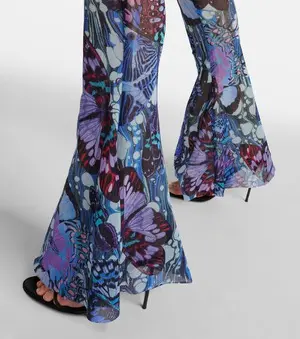 JEAN PAUL GAULTIER Papillon Jersey Flared Pants