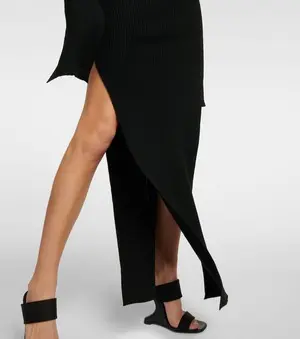 Rick Owens Knitted Virgin Wool Maxi Dress
