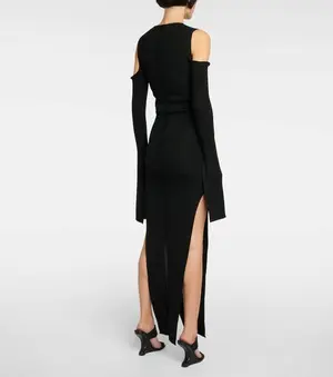 Rick Owens Knitted Virgin Wool Maxi Dress