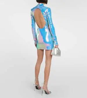 David Koma Sequined Mini Dress
