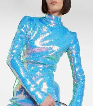 David Koma Sequined Mini Dress