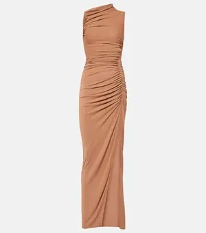 Rick Owens Ruched Jersey Maxi Gown