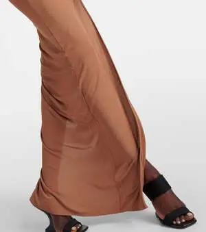 Rick Owens Ruched Jersey Maxi Gown