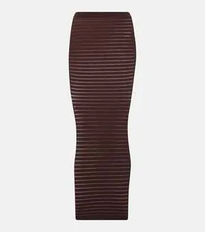 Alaïa Striped Maxi Skirt