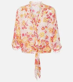 Poupette St Barth Azia Floral Shirt - Pink