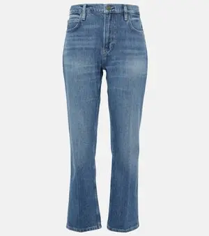 FRAME 70's Cropped Bootcut Jeans In Bernadette Wash