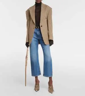 FRAME 70's Cropped Bootcut Jeans In Bernadette Wash